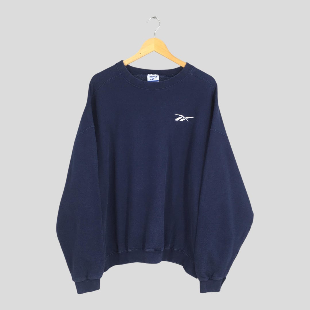 Vintage 90's Reebok England Blue Sweatshirt Xlarge Reebok Sportswear ...