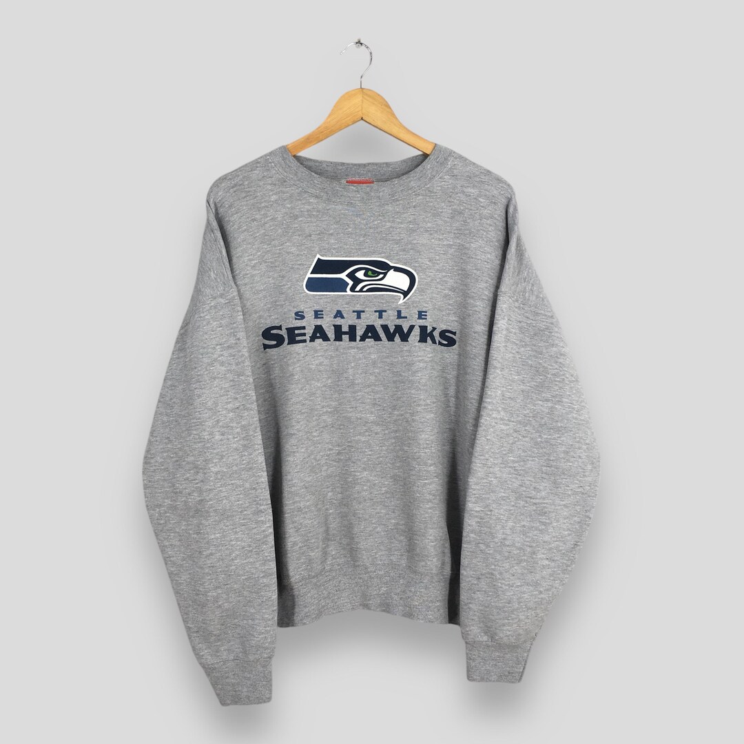 Vintage Seattle Seahawks NFL Rugby Gray Sweatshirt 2xlarge Seahawks ...