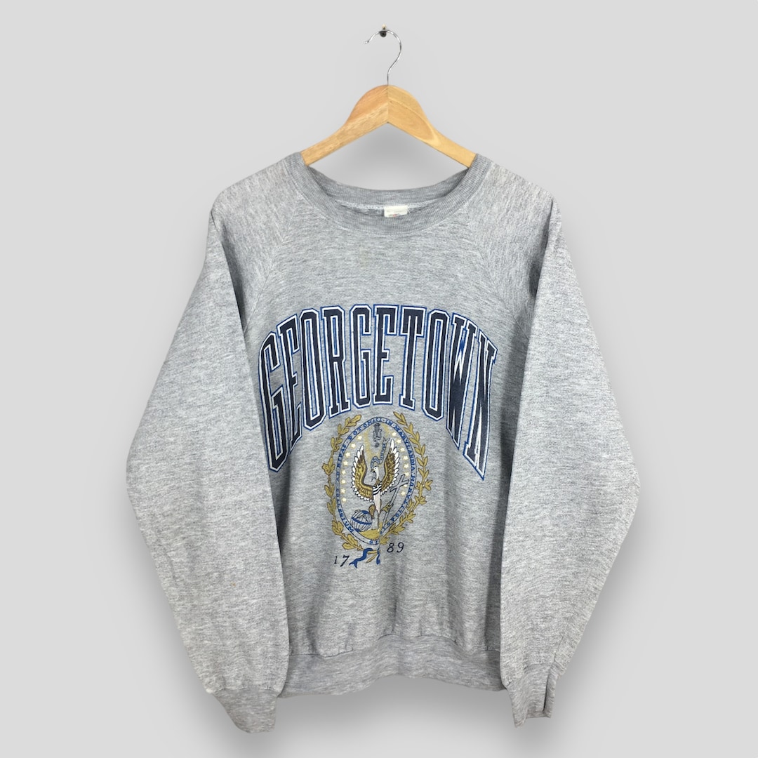 Vintage 90s Georgetown University Gray Sweatshirt Xlarge Georgetown ...
