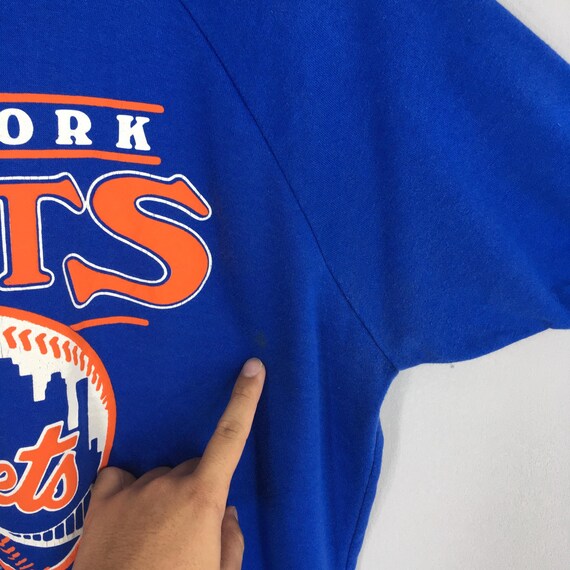Vintage 90s New York Mets Mlb Blue Sweatshirt XLarge … - Gem
