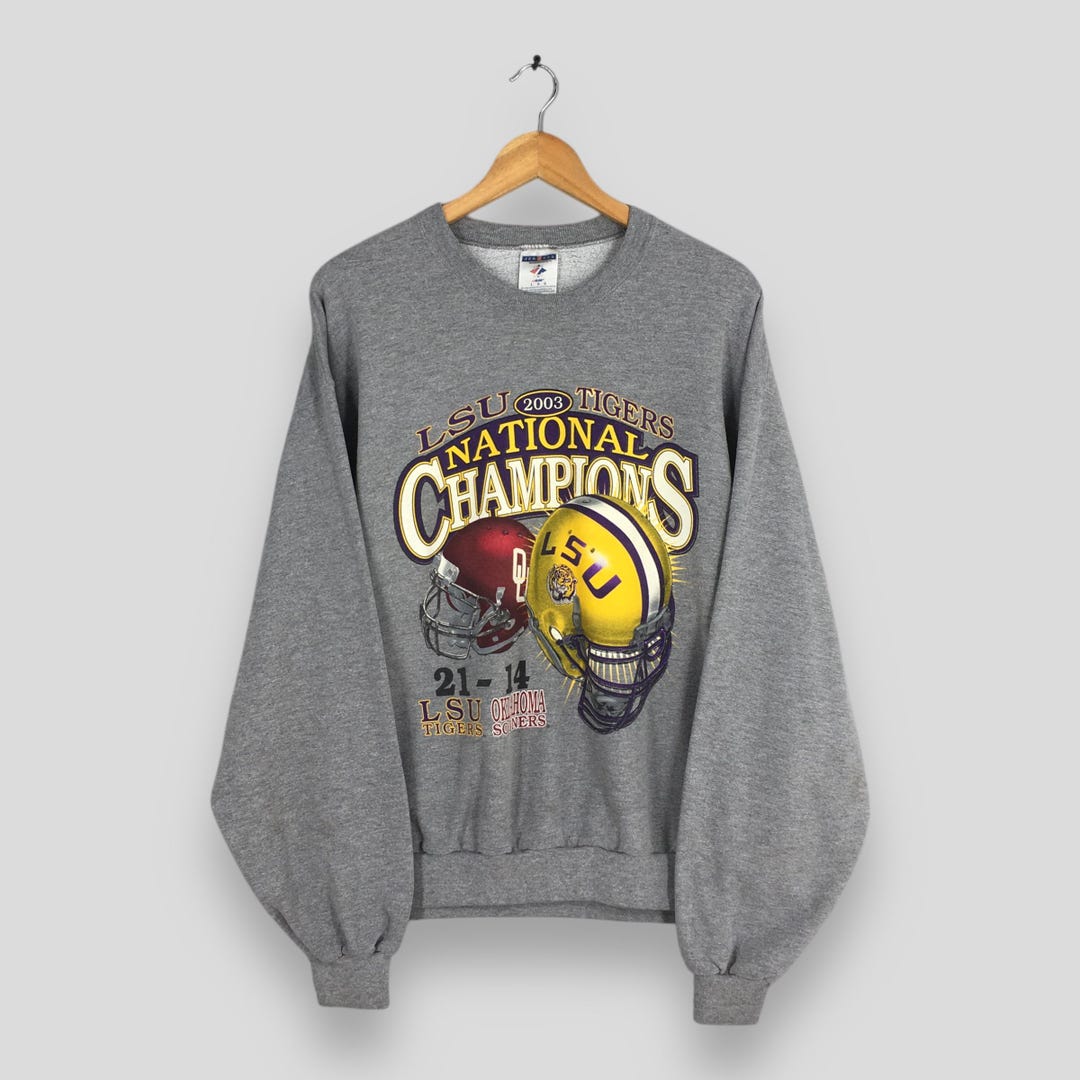 Vintages LSU Tigers vs OU SONERS PNG Sweatshirt Großes 2003 National ...