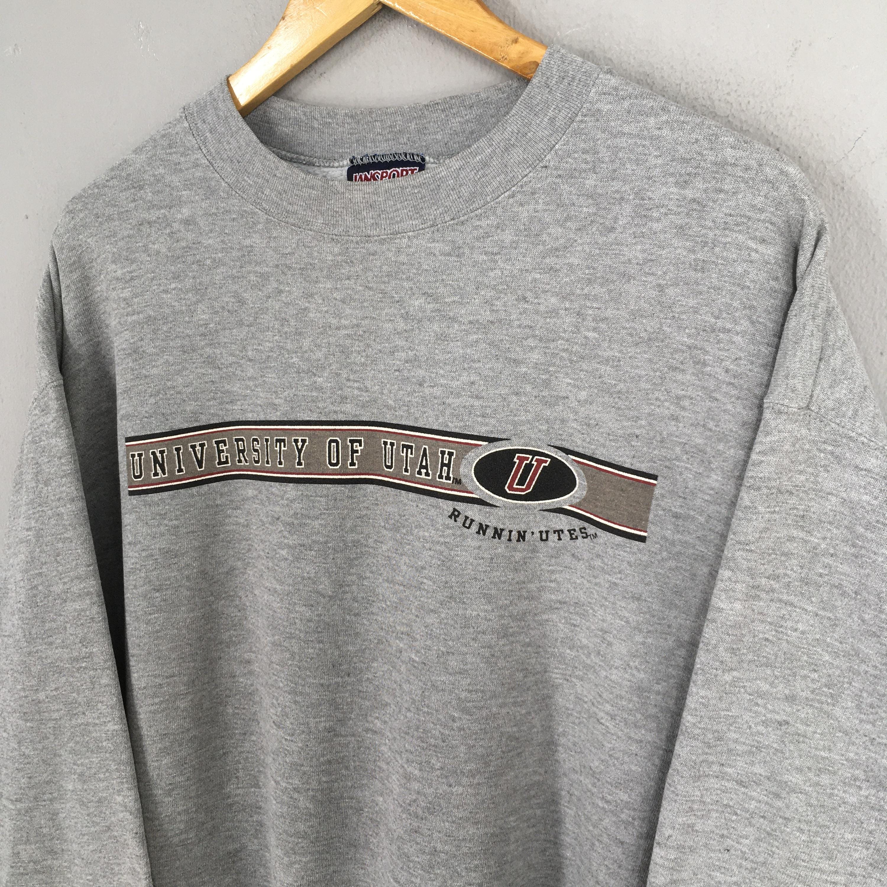 Vintage 90s University of Utah Gray Sweatshirt Large Utah Utes NCAA ...