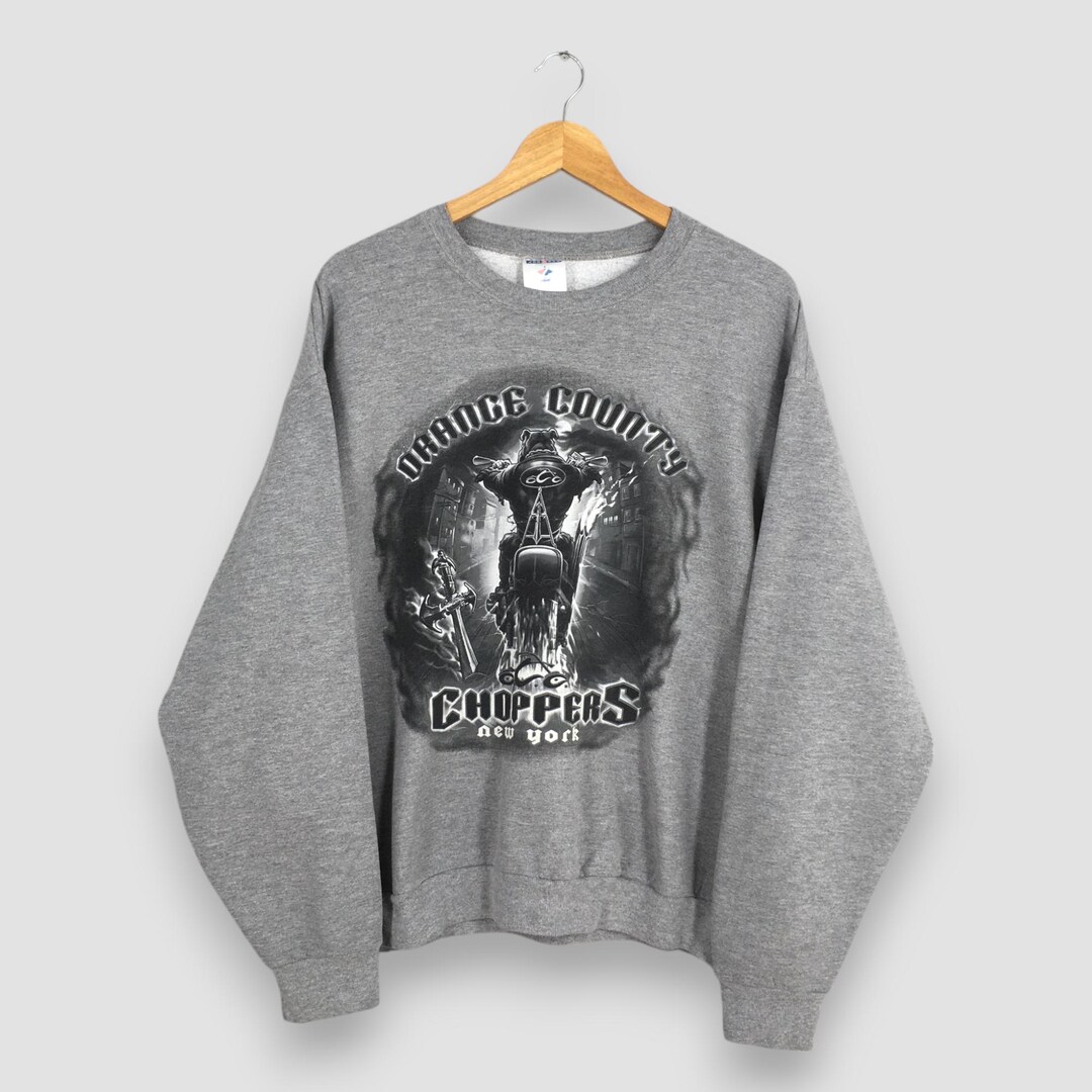 Vintage 90s Orange County Choppers Gray Sweatshirt Large Choppers ...