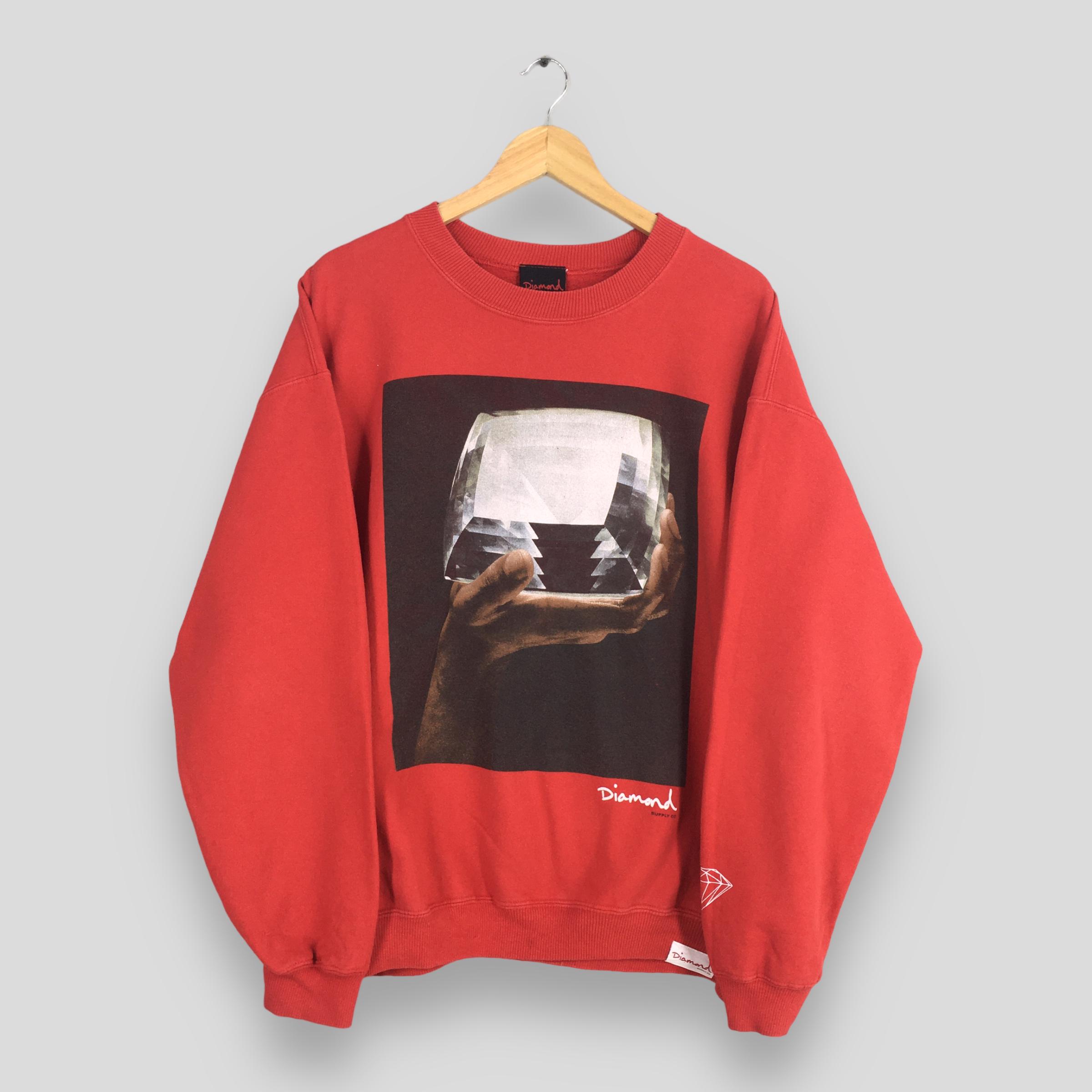Vintage Y2K Diamond Supply Co Red Sweater Large Diamond Vintage Y2K Diamond Supply Co Red Sweater Large Diamond