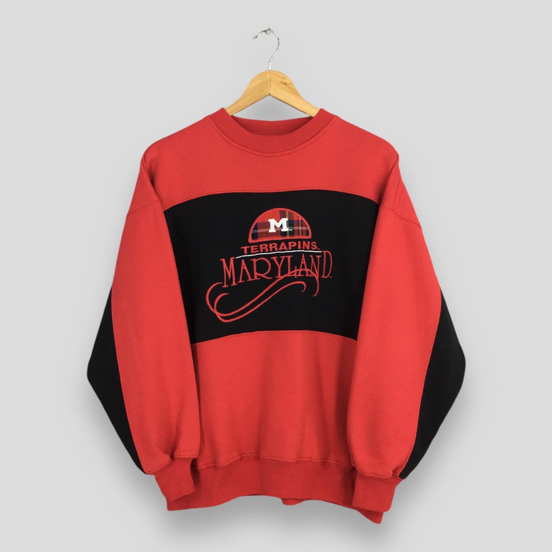 Vintage Maryland Terrapins Football Sweatshirt Large UMD Maryland ...