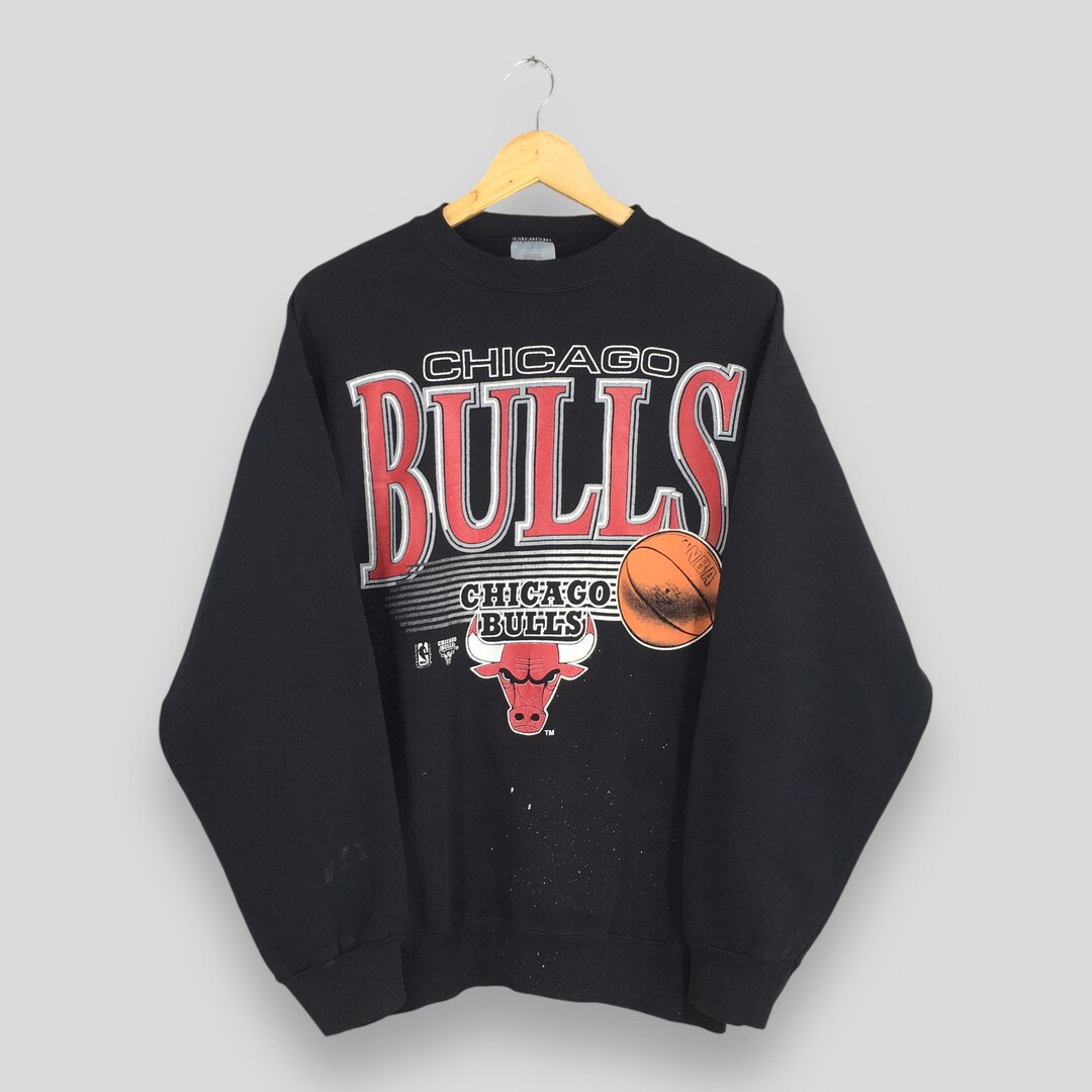 Vintage Chicago Bulls NBA Black Sweatshirt Xlarge National Basketball ...