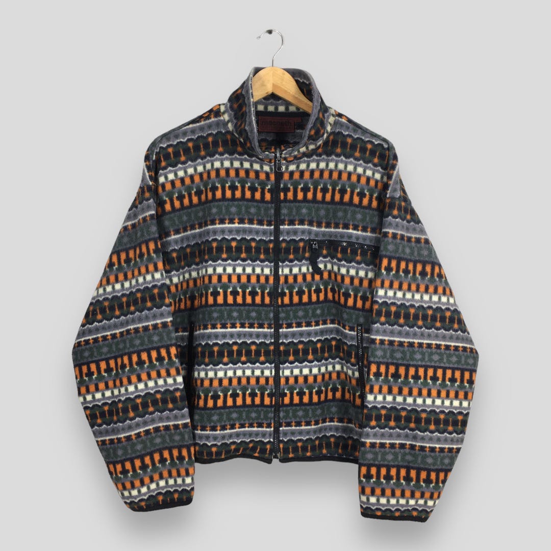 Vintage Macbeth Aztec Navajo Fleece Jacket Large Polartec Fleece ...