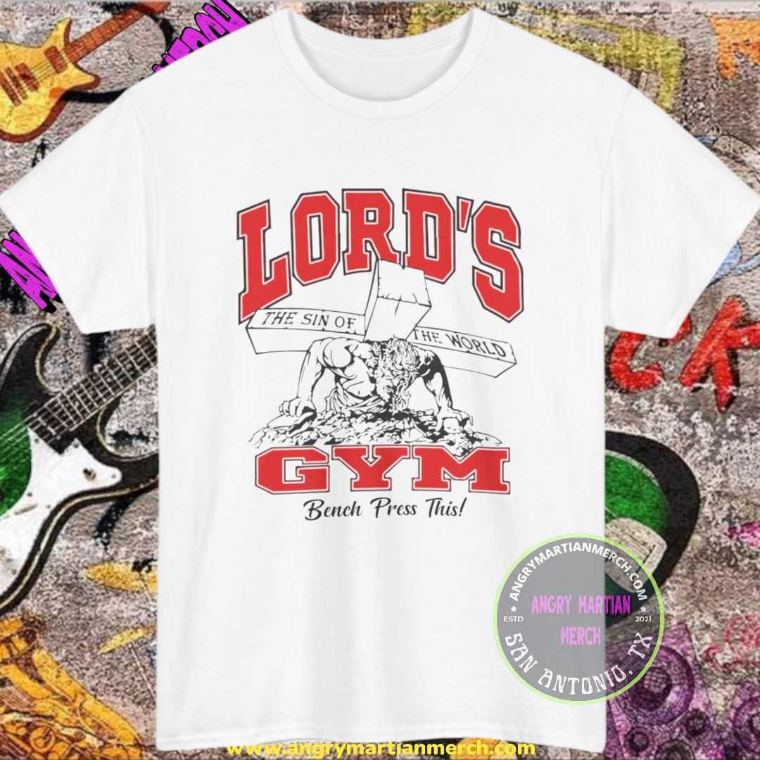 Double Sided Shirt- Front- Lords Gym Bench Press This/ Backside- His ...