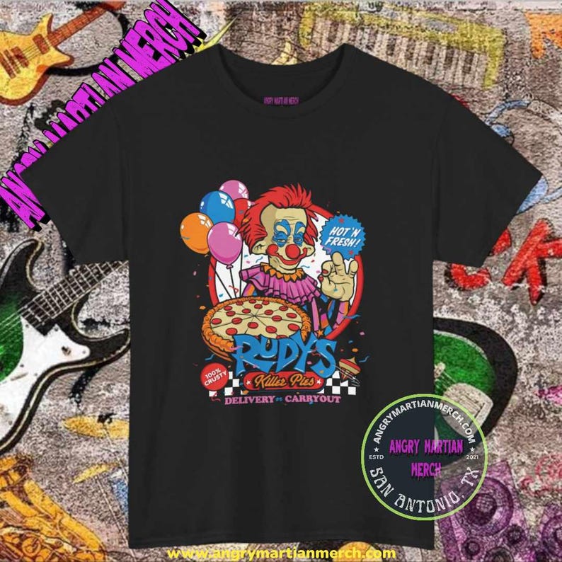 Rudy Killer Klowns From Outer Space Killer Pies Retro 80's Horror T ...