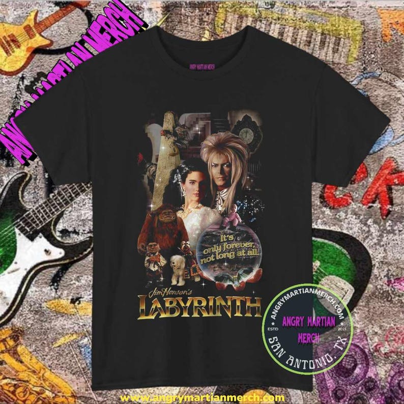 Labyrinth David Bowie the Goblin King Retro 80's Movie T-shirt - Etsy