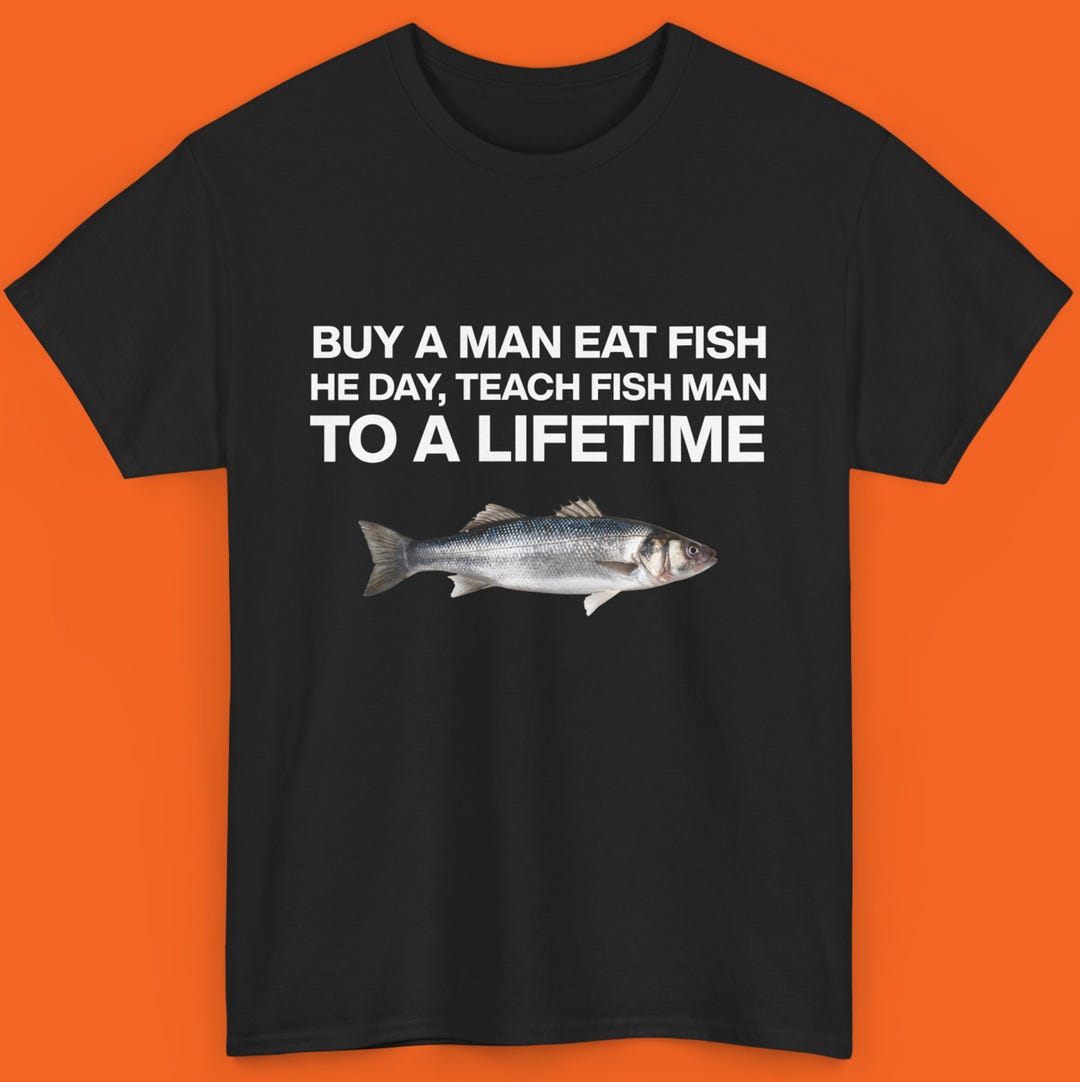 Buy a Man Eat Fish Tshirt, Funny Shirt, Oddly Specific Shirt, Weird ...