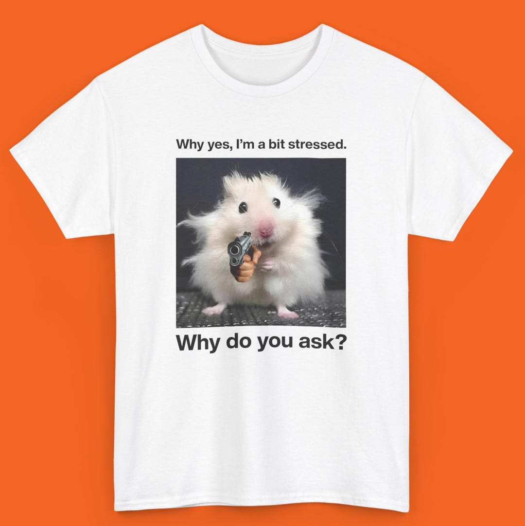 Why Hes, Im a Bit Stressed, Why Do You Ask Shirt Funny Shirt Ironic ...