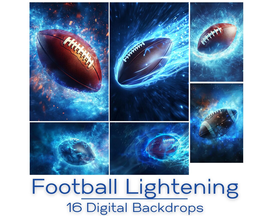 Lightening Football Digital Backdrop. Photoshop Composite Background ...