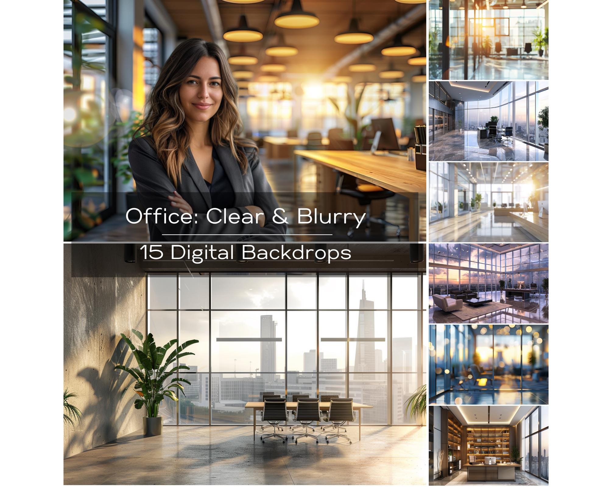 Modern Office Digital Backdrop. Background for Professional Work ...