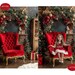 Big Red Christmas Chair Digital Backdrop. Photo Background of Santa ...