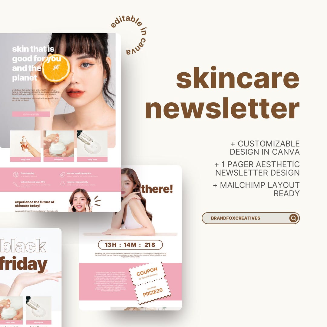 Skincare Newsletter Aesthetic Minimalist (25) | Skincare E-commerce ...