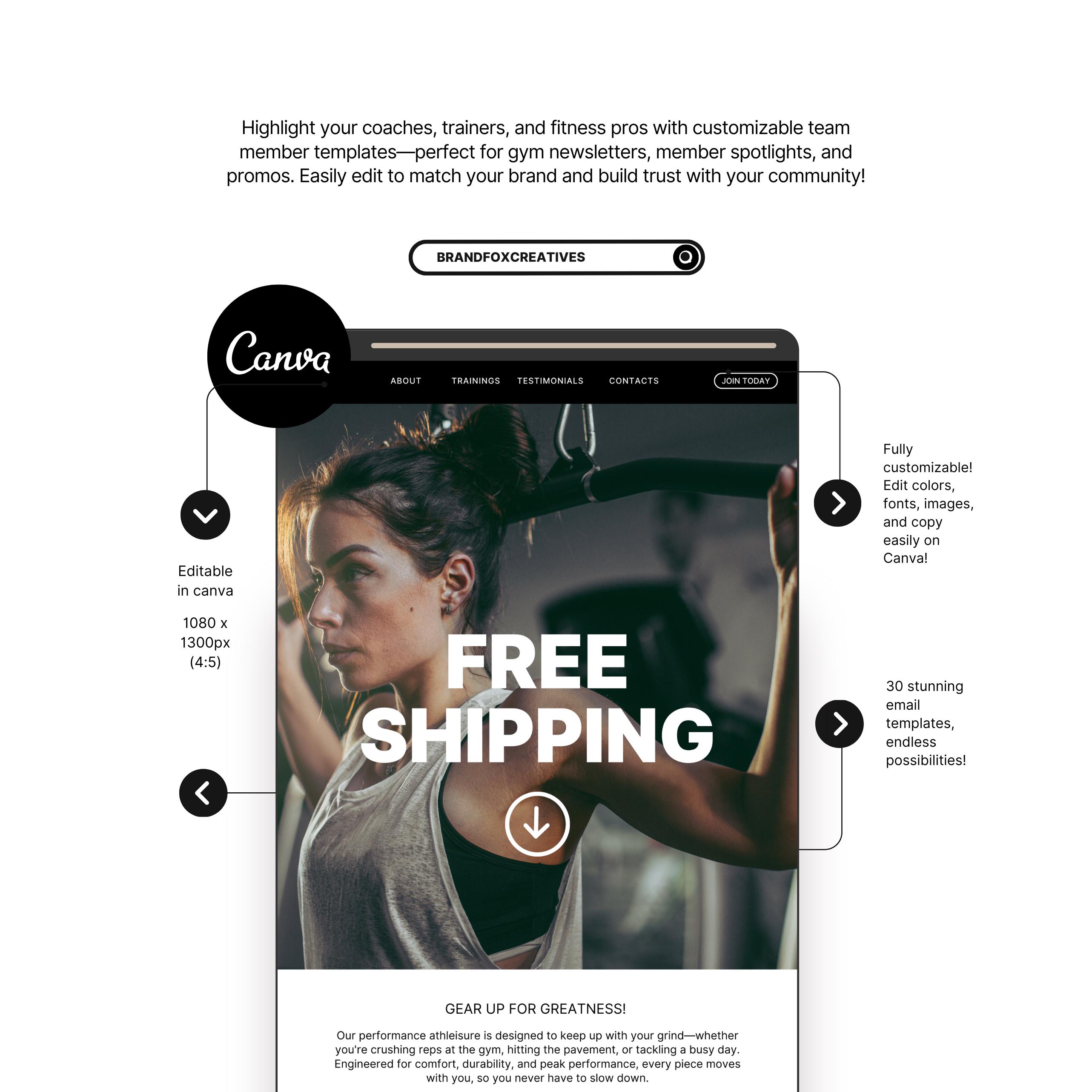 Gym Fitness Newsletter Aesthetic Minimalist (25) | Bold Gym Emails ...