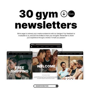 Gym Fitness Newsletter Aesthetic Minimalist (25) | Bold Gym Emails ...
