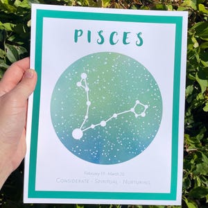 Pisces Constellation Art Print - Etsy