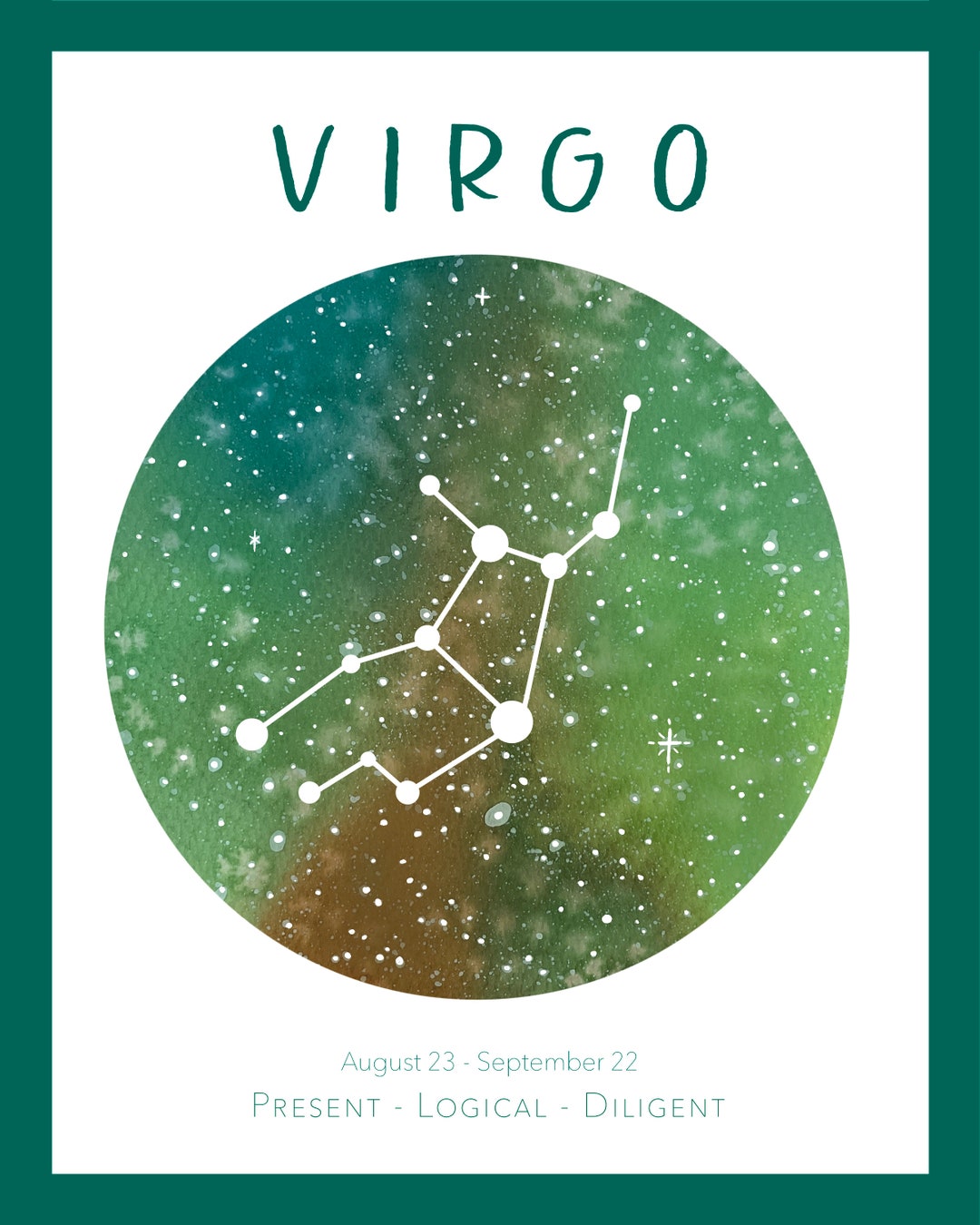 Virgo Constellation Art Print - Etsy