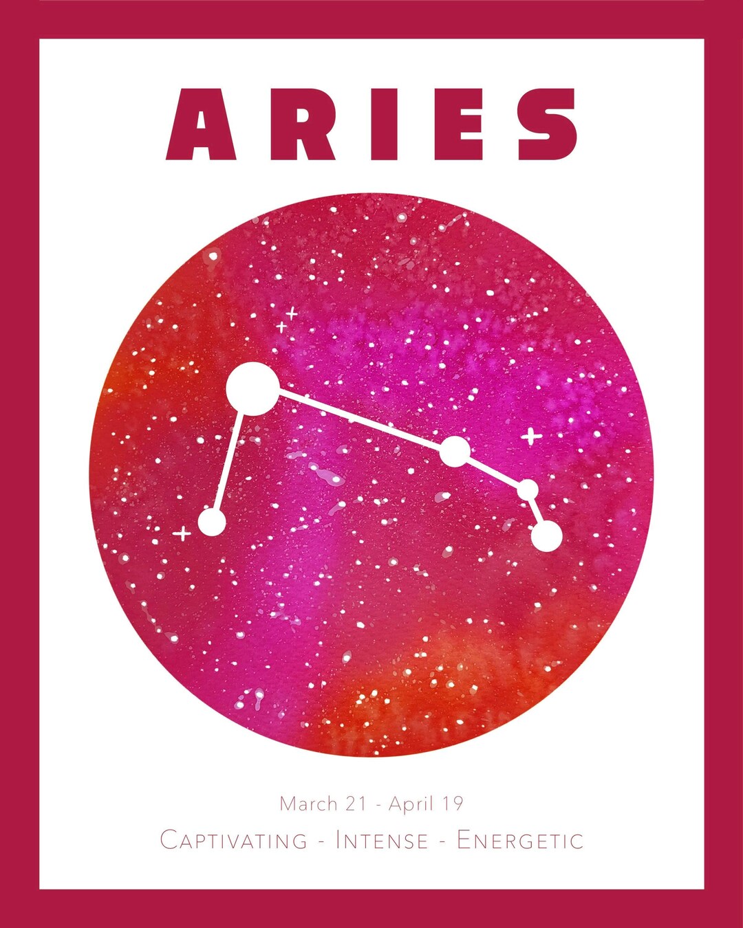 Aries Constellation Art Print - Etsy