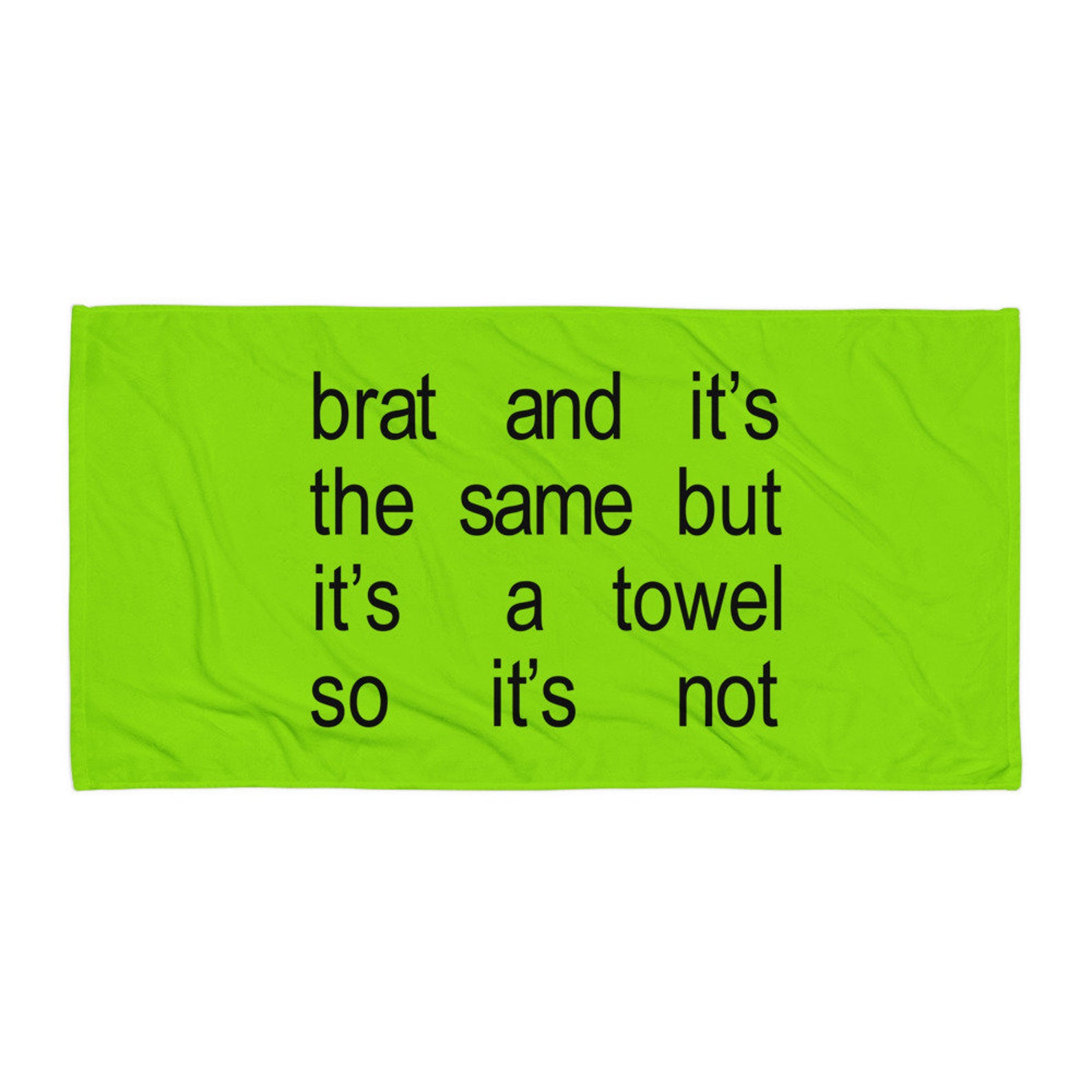 Brat Album Themed Towel Brat Green - Etsy