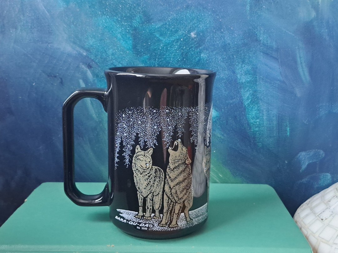 Wolves and Moon Mug Tams England - Etsy