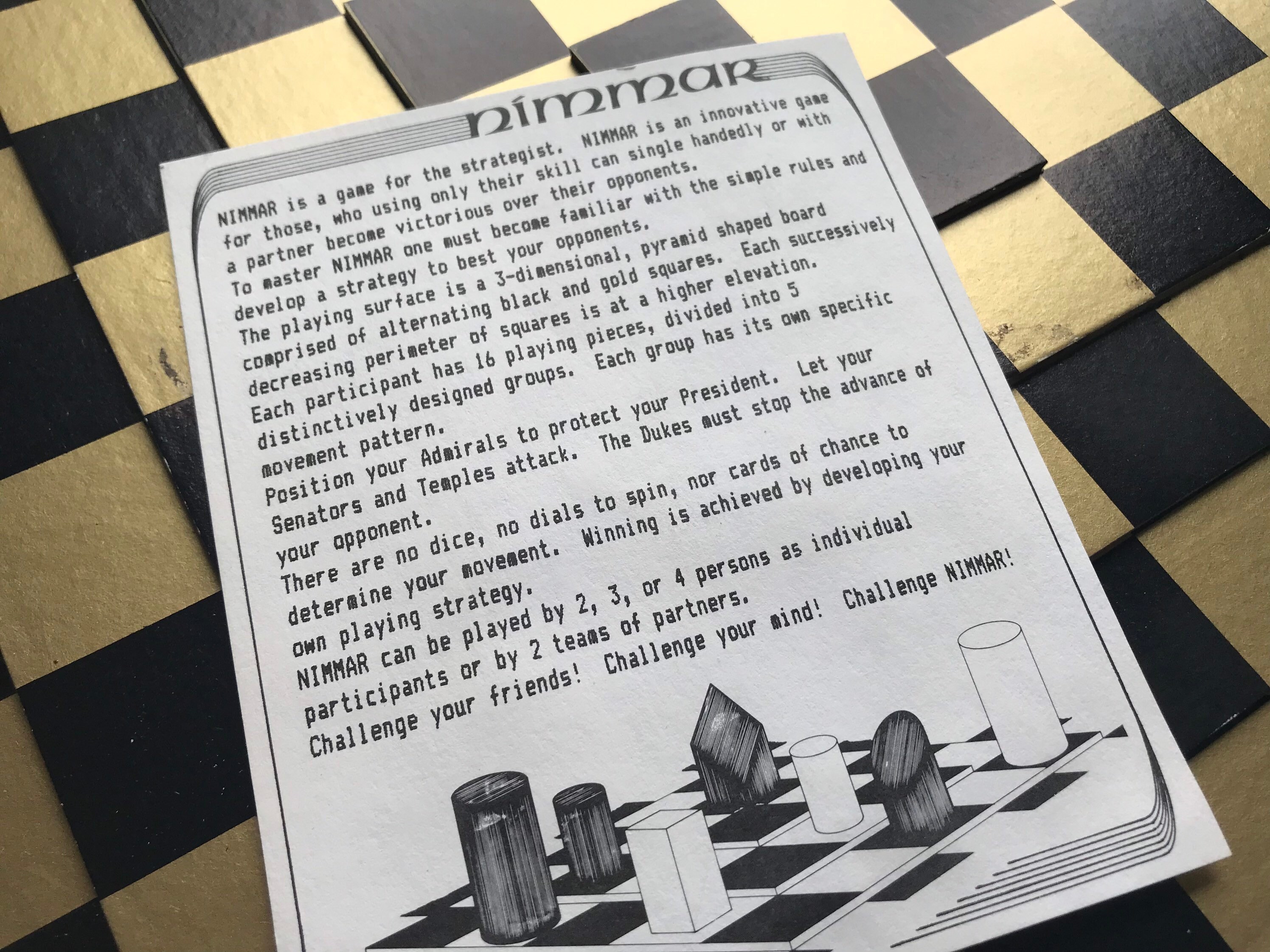 Nimmar Rare Vtg 80s Strategy Board Game - Etsy