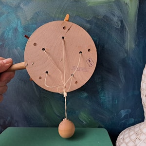 Pecking Chicken String Paddle Wood Toy USSR - Etsy