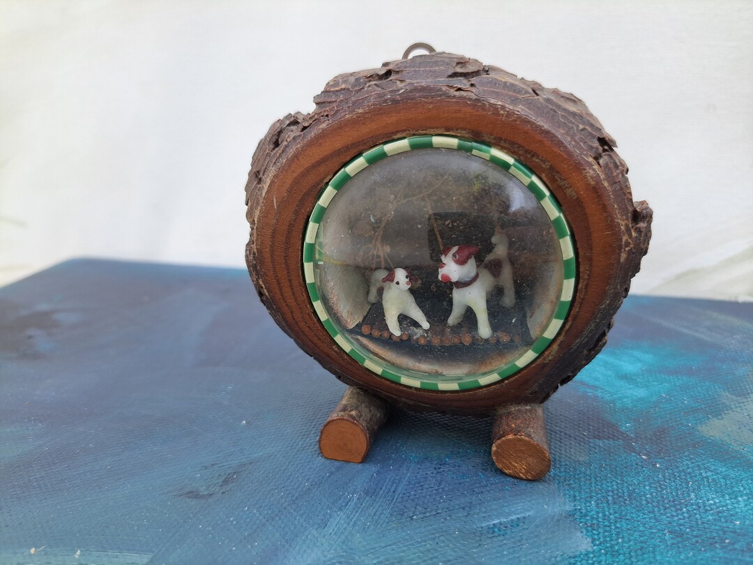 Miniature Dogs Diorama Pine Bark Box Convex Plastic - Etsy