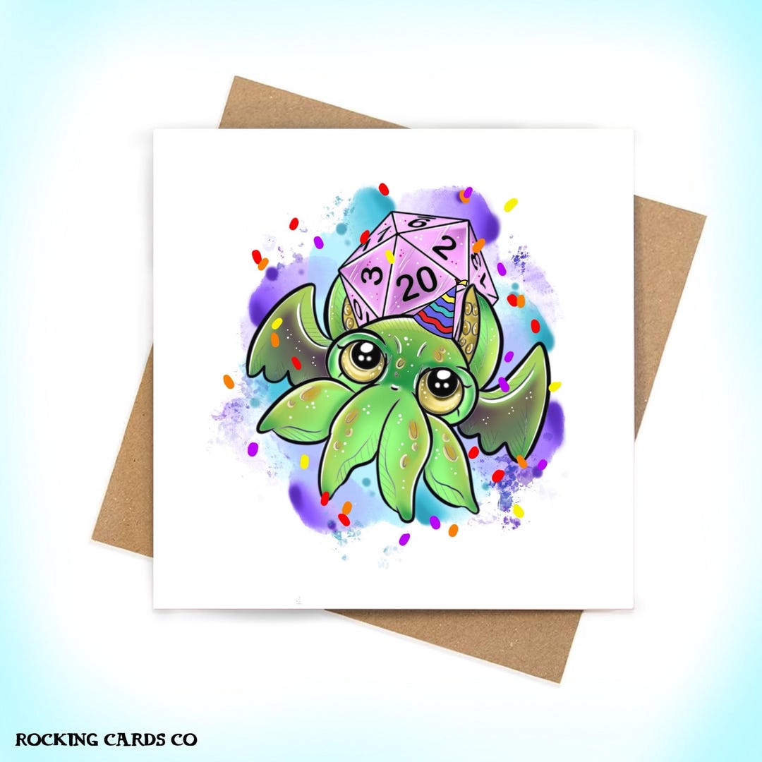 Cthulhu Celebration Card - Table Top Gaming Lovers - Birthday Gifts for ...