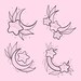 Moon & Stars Tattoo Flash: Fine Line Art (digital Download) - Etsy