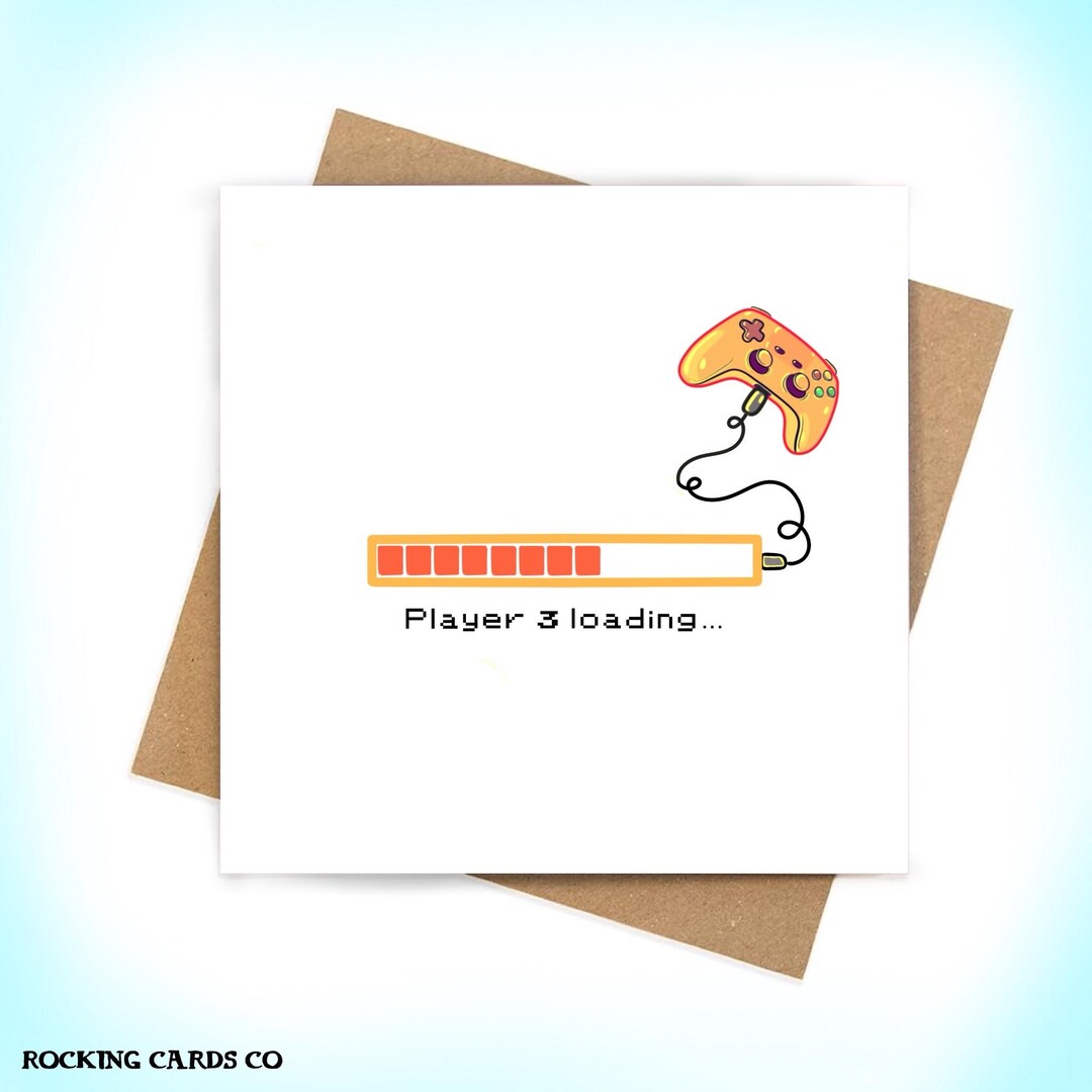Gamer Baby Scan Reveal Card: Player 3 Loading - Etsy