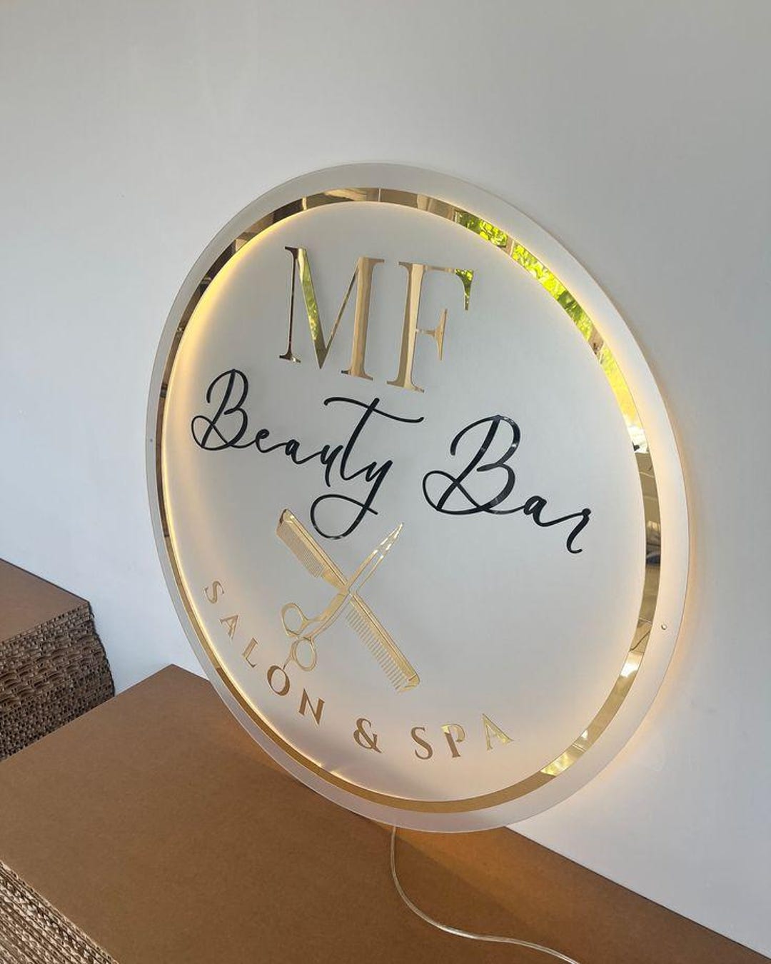 Neon Business Sign, Acrylic Custom Logo Sign, 3D LED Logo, Wall Shop ...