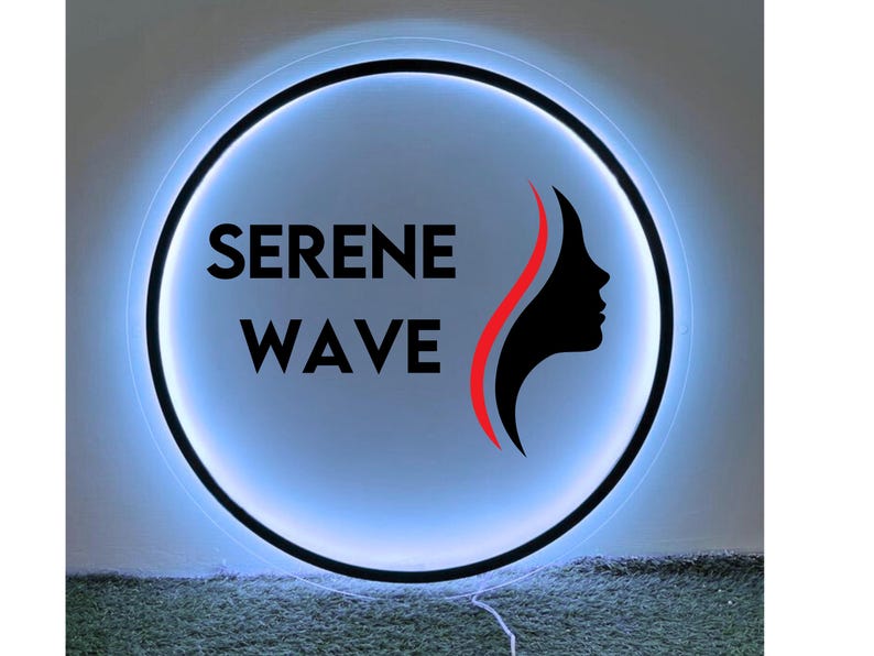 Acrylic Round Sign , Led Logo Sign, Wall 3D Logo Signs, Neon Beauty ...