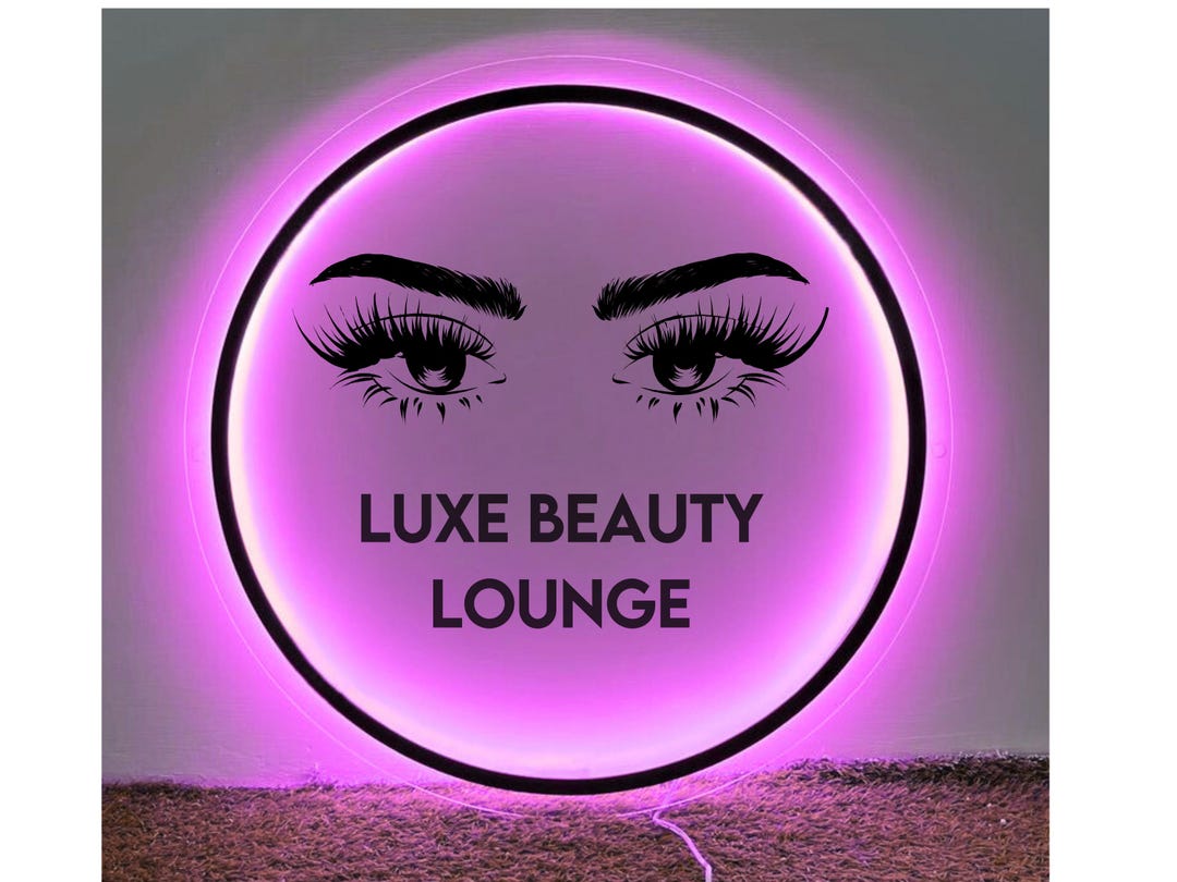 Acrylic Round Sign , Led Logo Sign, Wall 3D Logo Signs, Neon Beauty ...