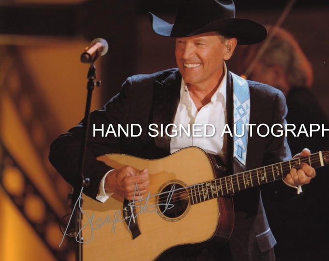 GEORGE STRAIT AUTOGRAPH Hand Signed 8 1/2 X 11 Color Photo With Coa - Etsy