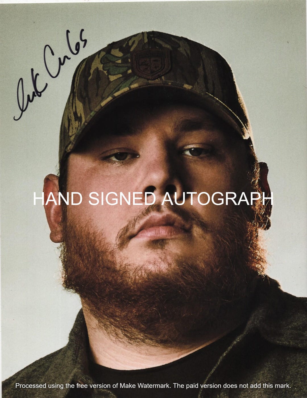 LUKE COMBS AUTOGRAPH Hand Signed 8 1/2 X 11 Color Photo With Coa - Etsy