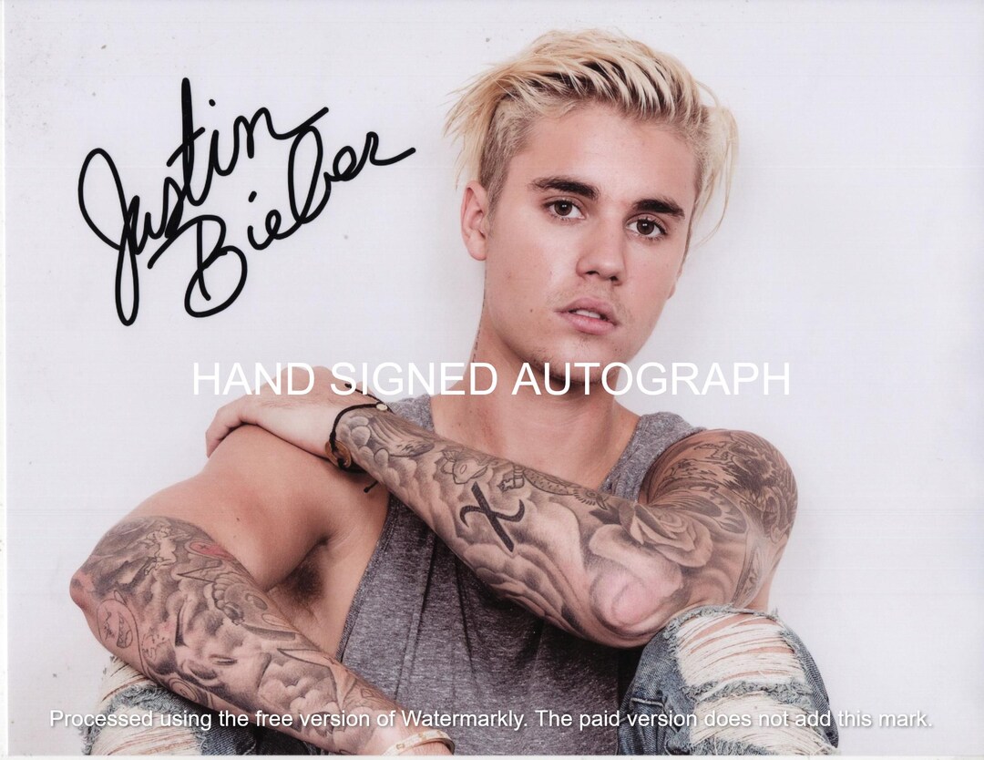 JUSTIN BIEBER AUTOGRAPH Hand Signed Color Photo With Coa - Etsy
