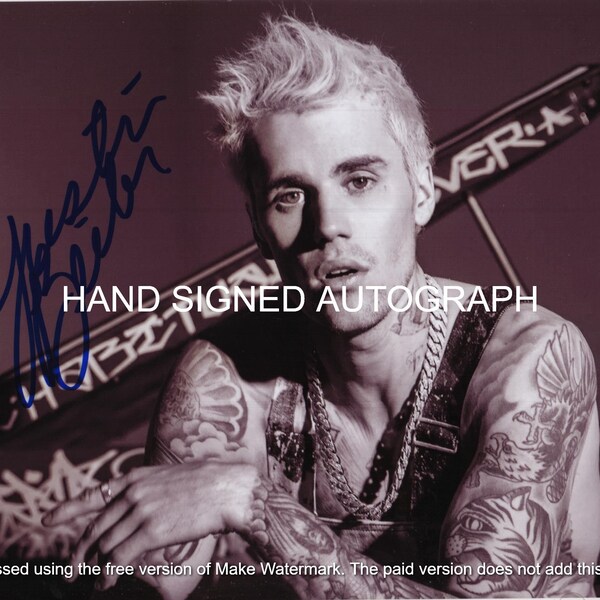 Justin Bieber Signed - Etsy