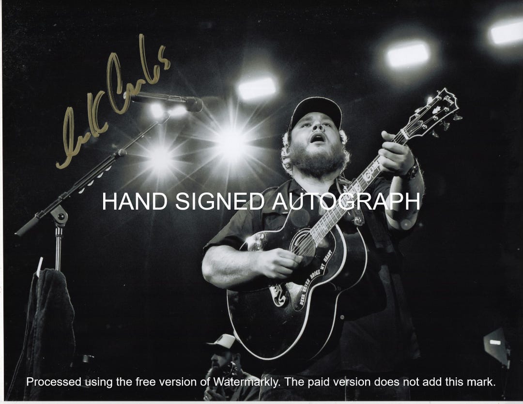 LUKE COMBS AUTOGRAPH Hand Signed Photo With Coa - Etsy