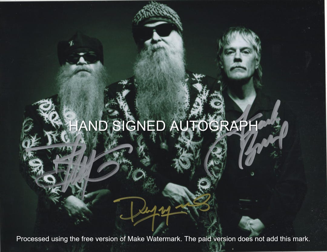 ZZ TOP BAND Autograph Hand Signed 8 1/2 X 11 Photo With Coa - Etsy