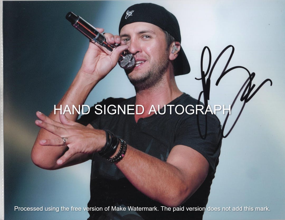 LUKE BRYAN AUTOGRAPH Hand Signed 8 1/2 X 11 Color Photo With Coa - Etsy