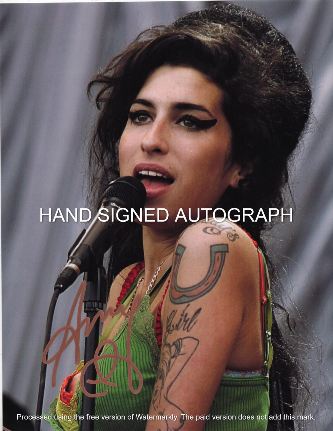 AMY WINEHOUSE AUTOGRAPH Hand Signed Color Photo With Coa - Etsy