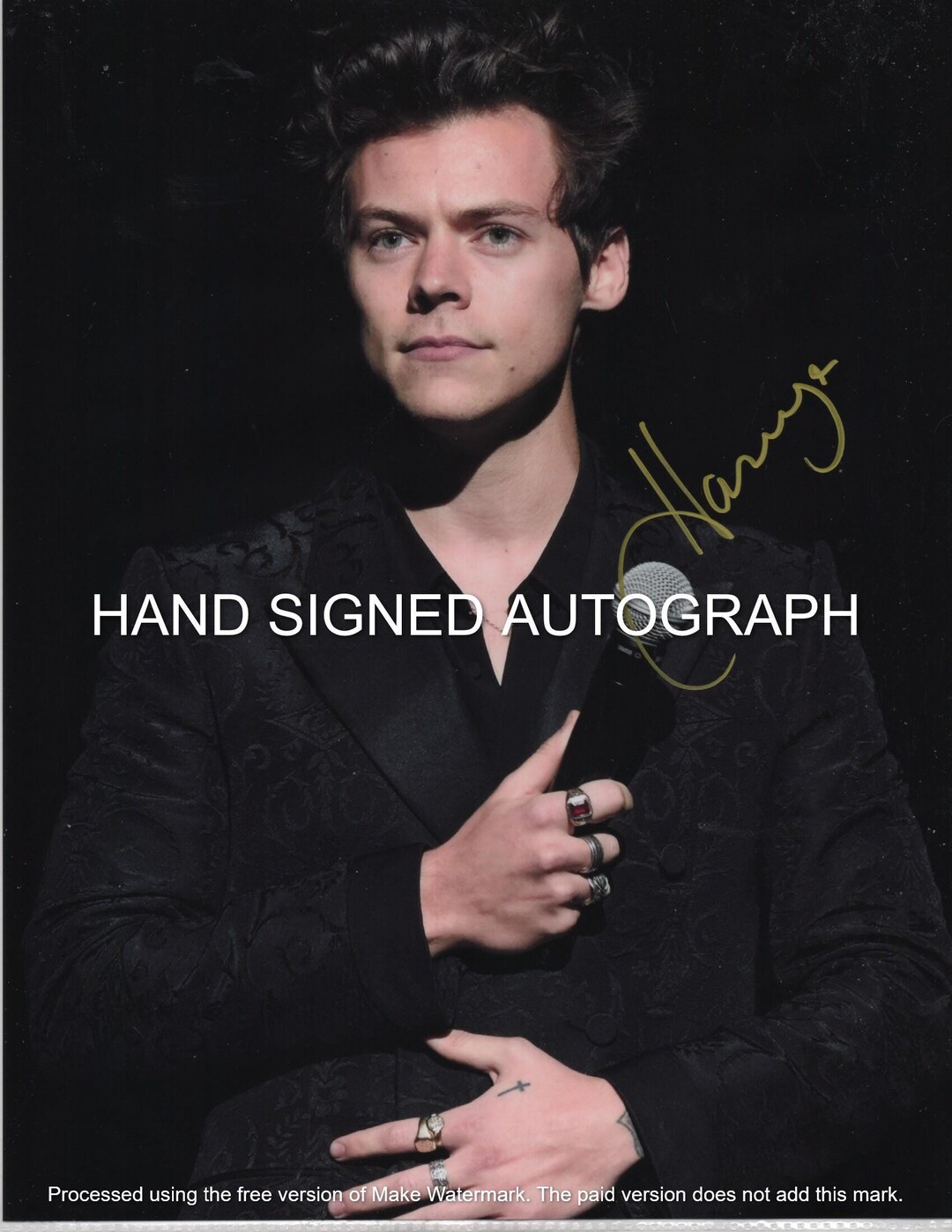 HARRY STYLES AUTOGRAPHED Hand Signed 8 1/2 X 11 Color Photo With Coa - Etsy