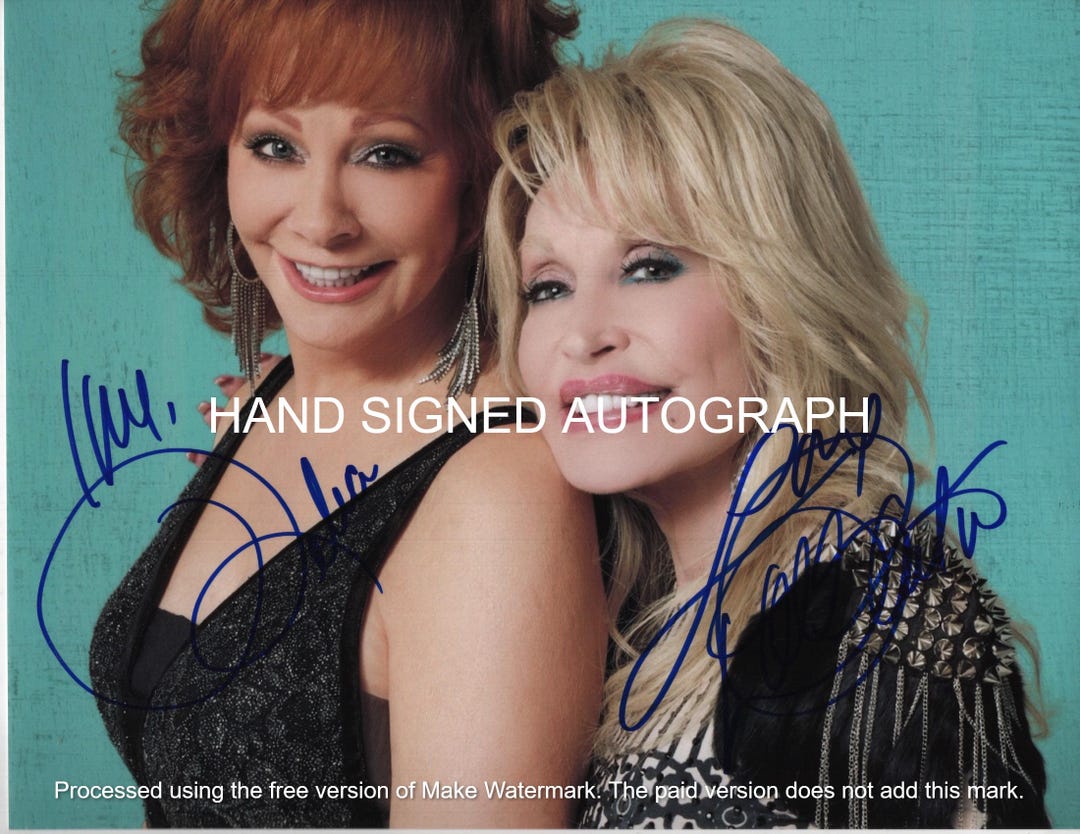DOLLY & REBA AUTOGRAPH Hand Signed 8 1/2 X 11 Color Photo With Coa - Etsy