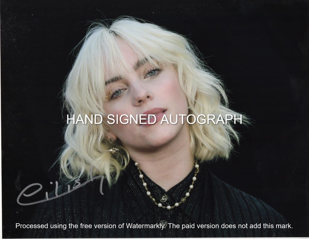 BILLIE EILISH AUTOGRAPH Hand Signed Color Photo With Coa - Etsy