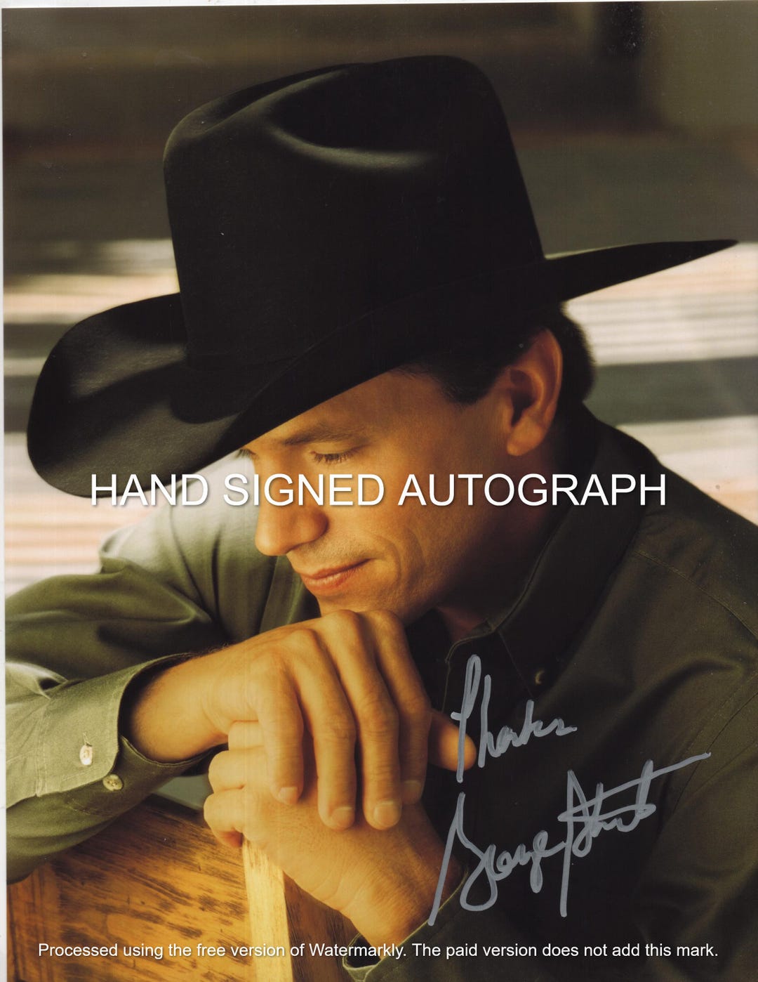 GEORGE STRAIT AUTOGRAPH Hand Signed Color Photo With Coa - Etsy
