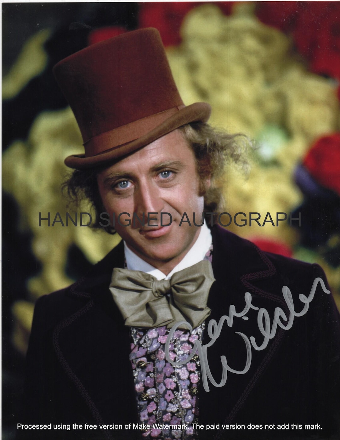 GENE WILDER AUTOGRAPH Hand Signed 8 1/2 X 11 Color Photo With Coa - Etsy