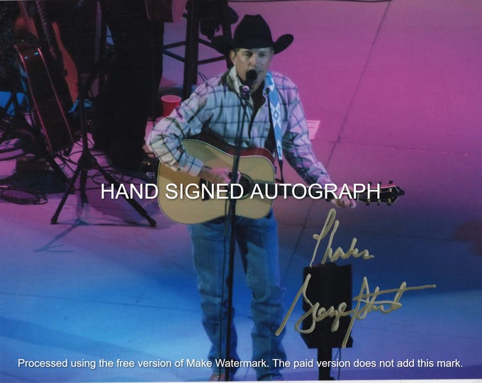 GEORGE STRAIT AUTOGRAPH Hand Signed 8 1/2 X 11 Color Photo With Coa - Etsy
